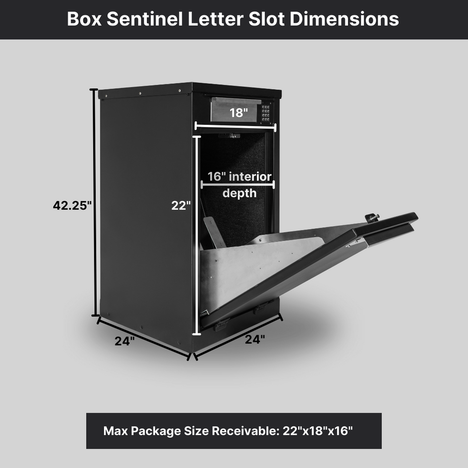 Box Sentinel with Letter Slot for Fences and Columns - Combination Mai
