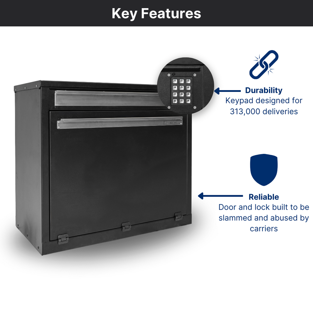 Mailbox Sentinel XL for Fences and Columns - Combination Mail and Pack